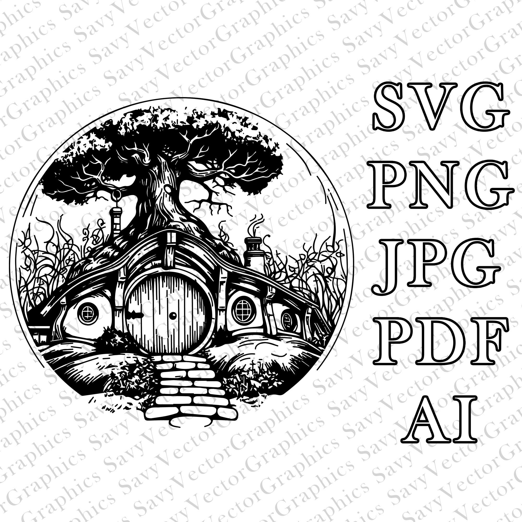Hobbit House SVG, Lord of the Rings, Hobbit Hole SVG, Golum Game SVG ...