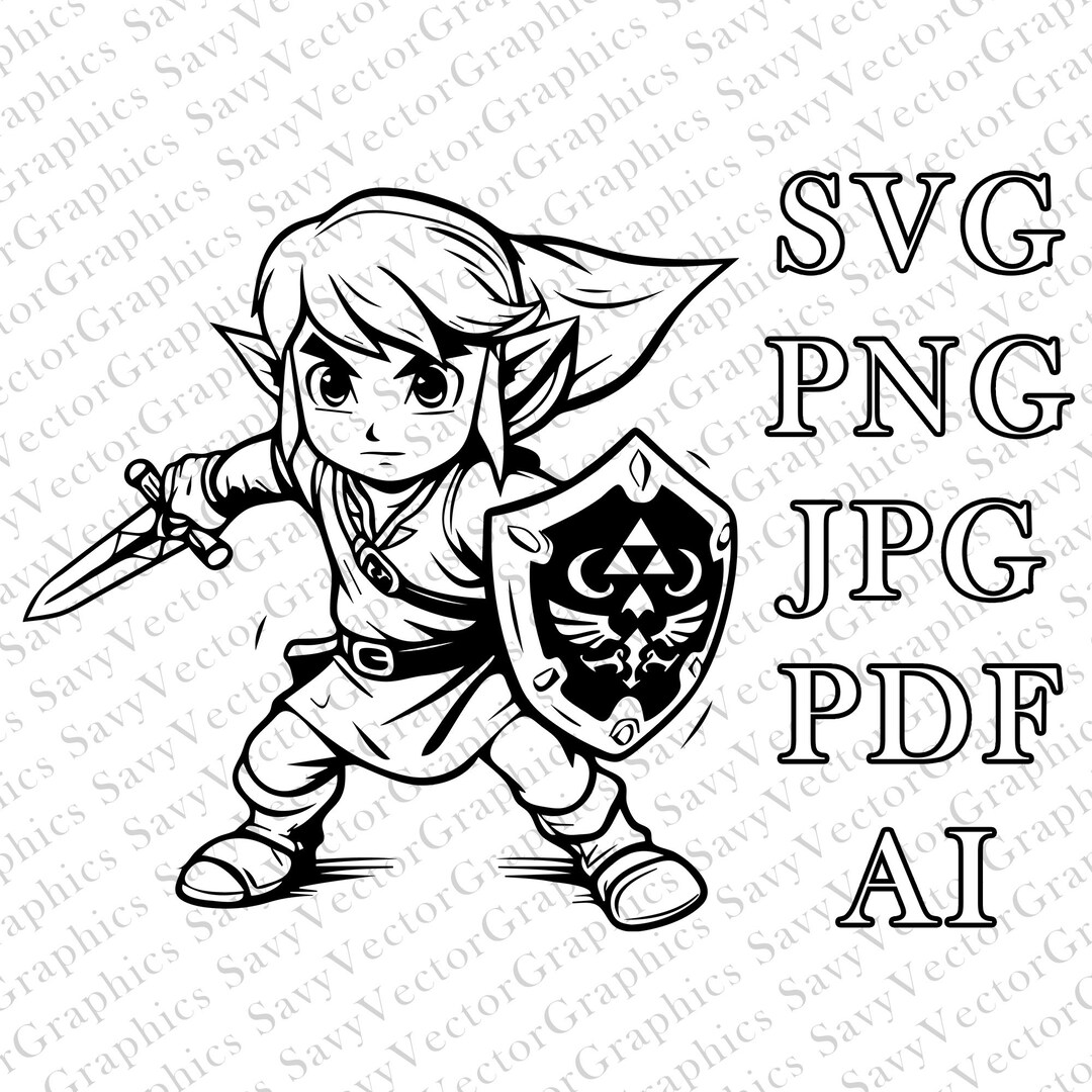 Young Link SVG, Zelda Young Link SVG, Young Link, Cartoon Link, Link ...