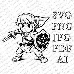 Young Link SVG, Zelda Young Link SVG, Young Link, Cartoon Link, Link ...
