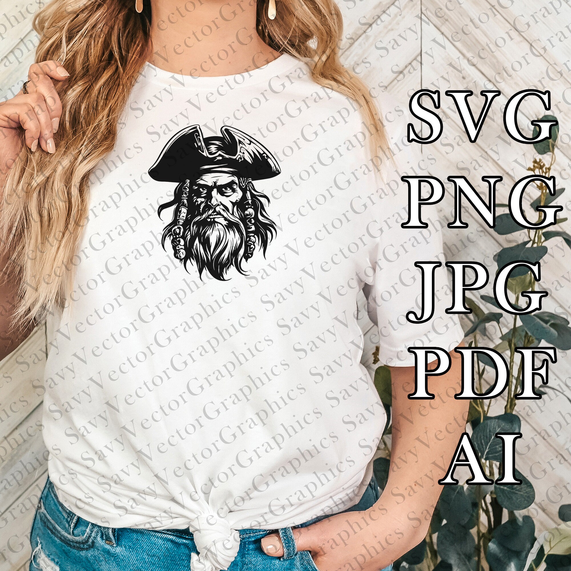 Blackbeard, Blackbeard the Pirate, Blackbeard Vector Graphic, Pirate ...