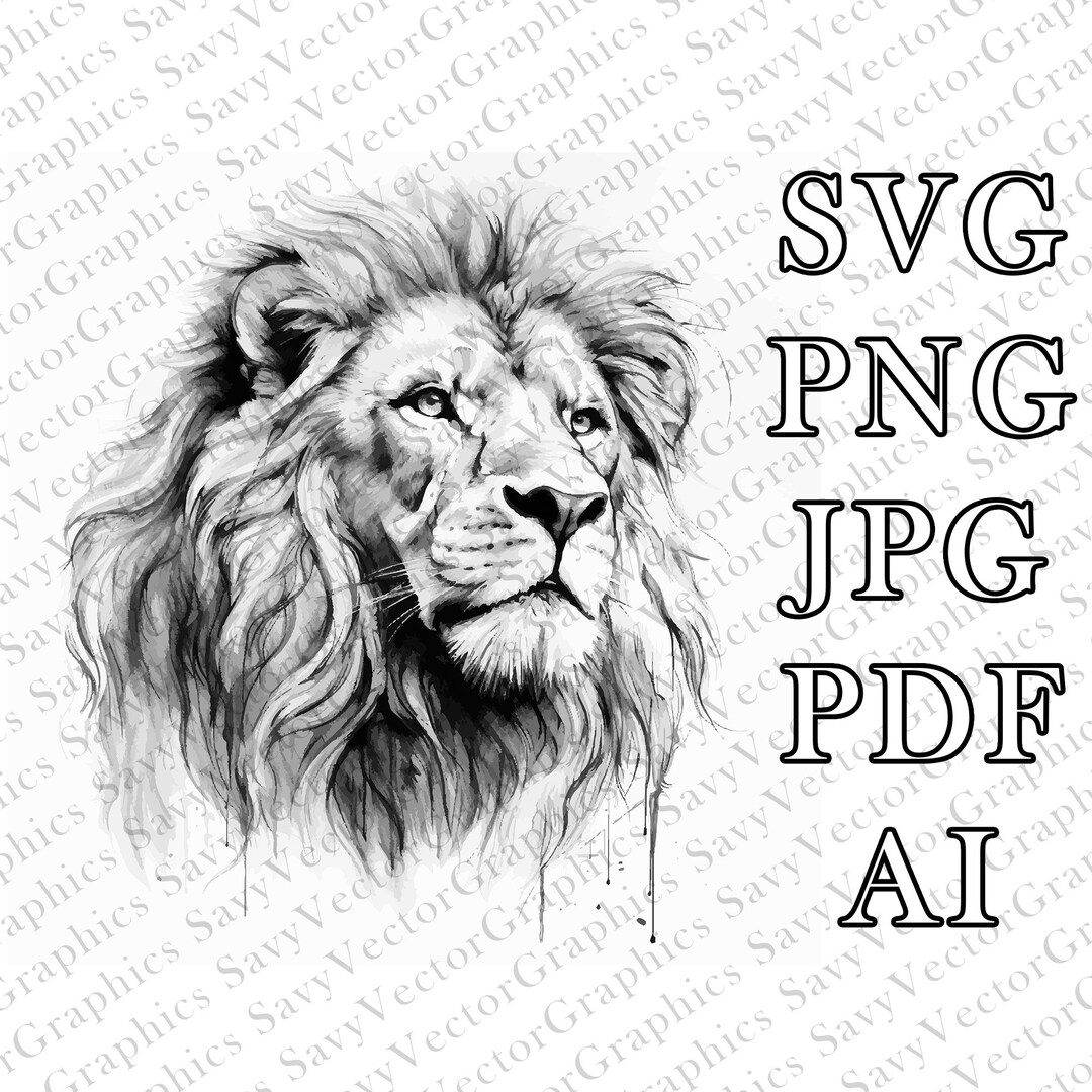Lion SVG, Lion Tattoo, Grayscalelion, Xtool, Glowforge, Laser File - Etsy