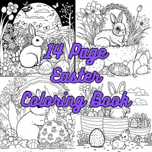 Easter Coloring Book, Easter Coloring Book PDF, Easter Bunny Coloring ...