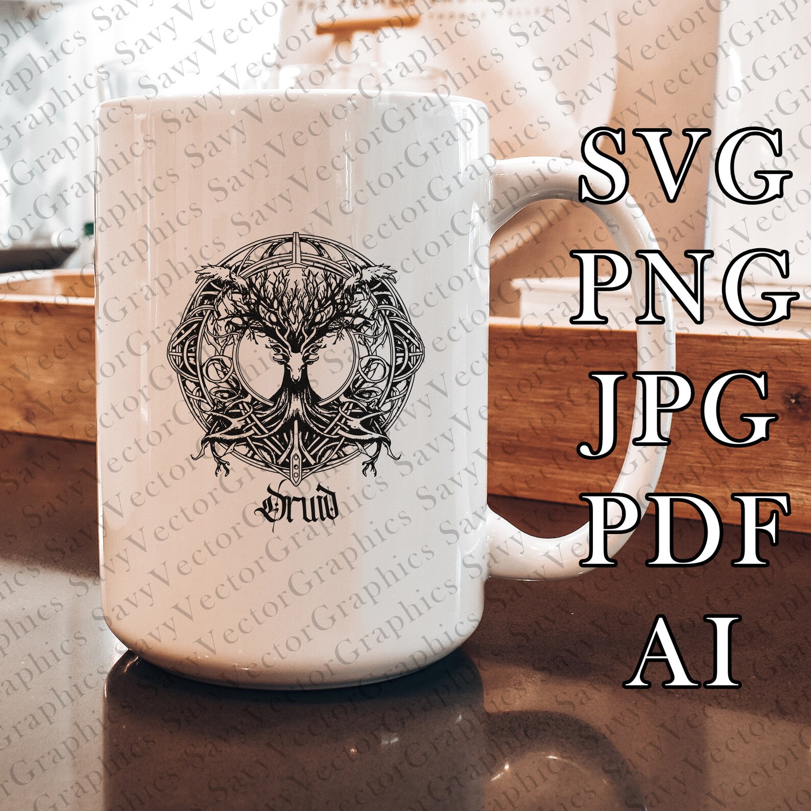 Druid Emblem SVG D&D Fantasy Cut File Cricut Xtool Laser - Etsy