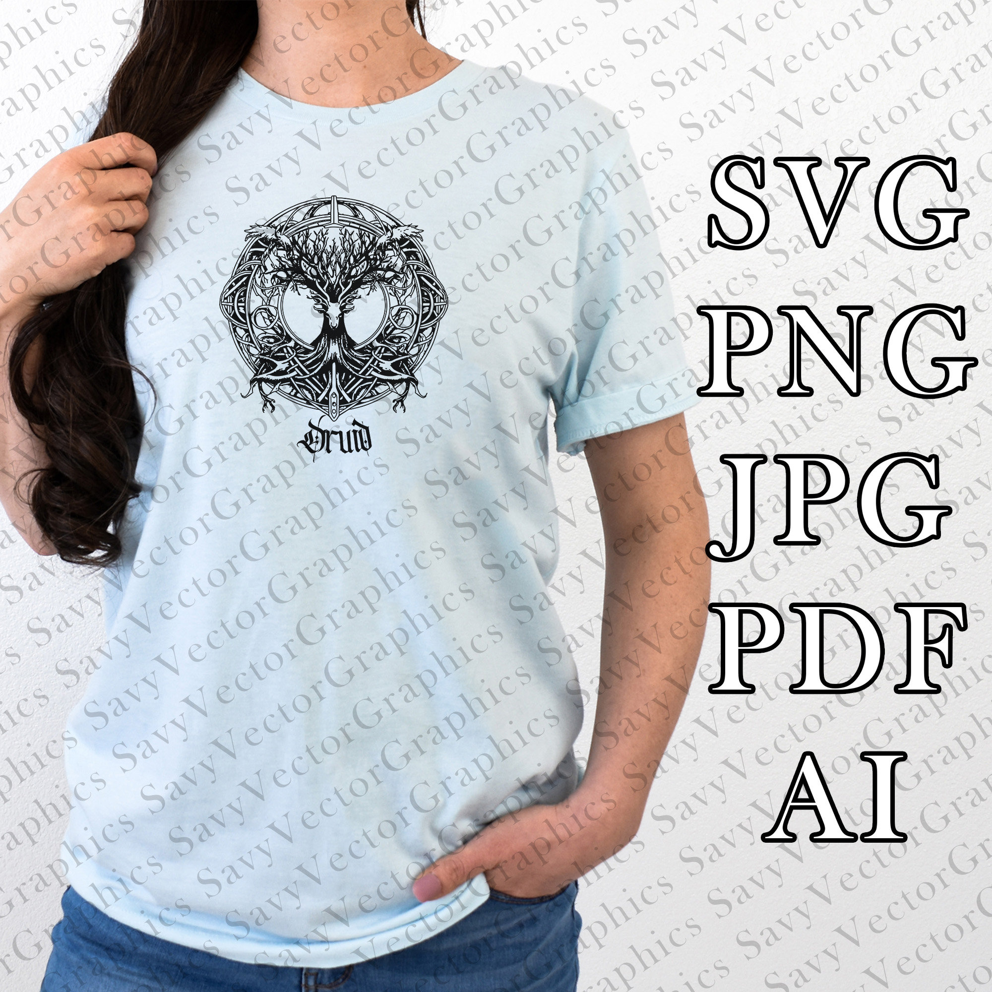 Druid Emblem SVG D&D Fantasy Cut File Cricut Xtool Laser - Etsy