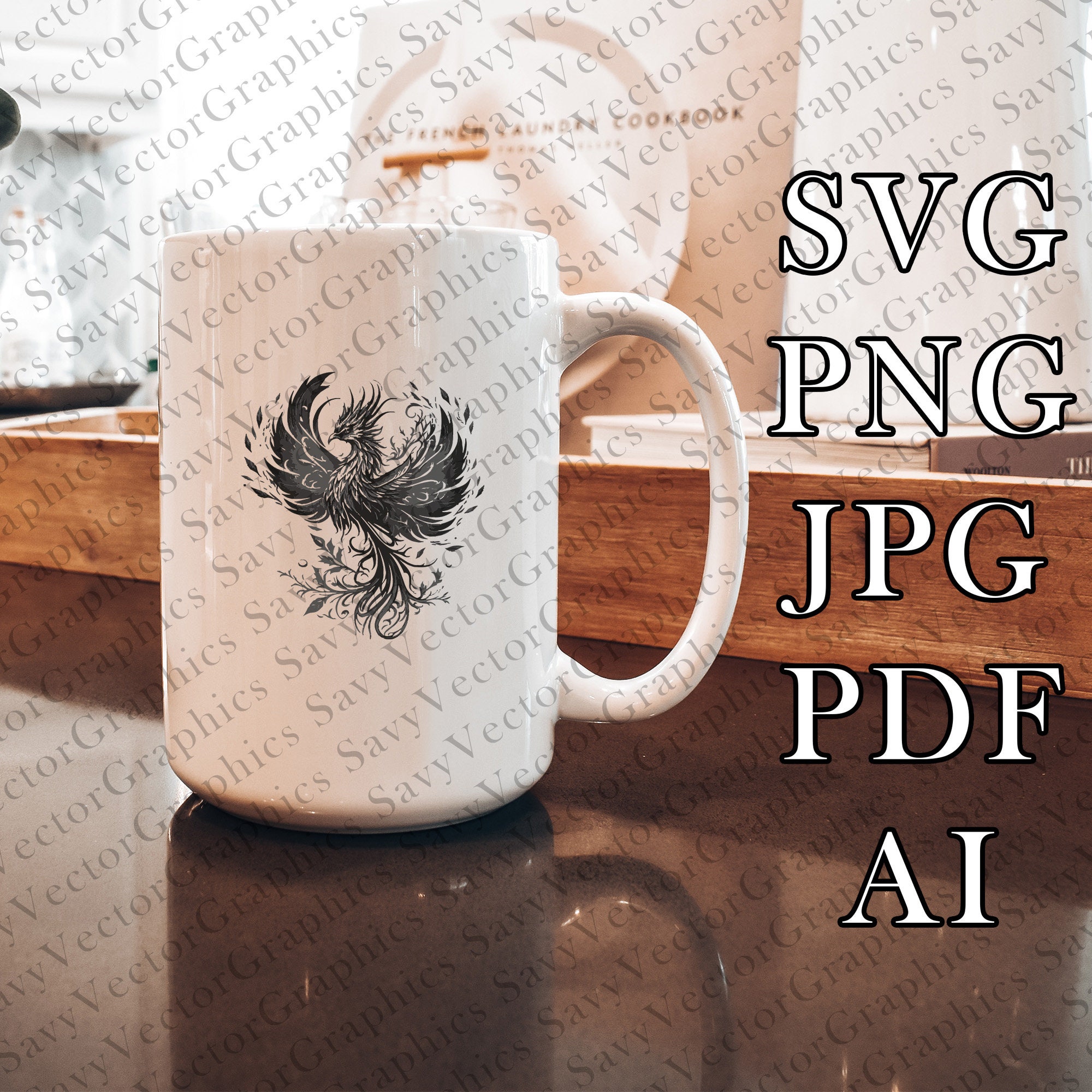 Phoenix Phoenix SVG Fantasy Cut File Cricut Xtool Laser - Etsy