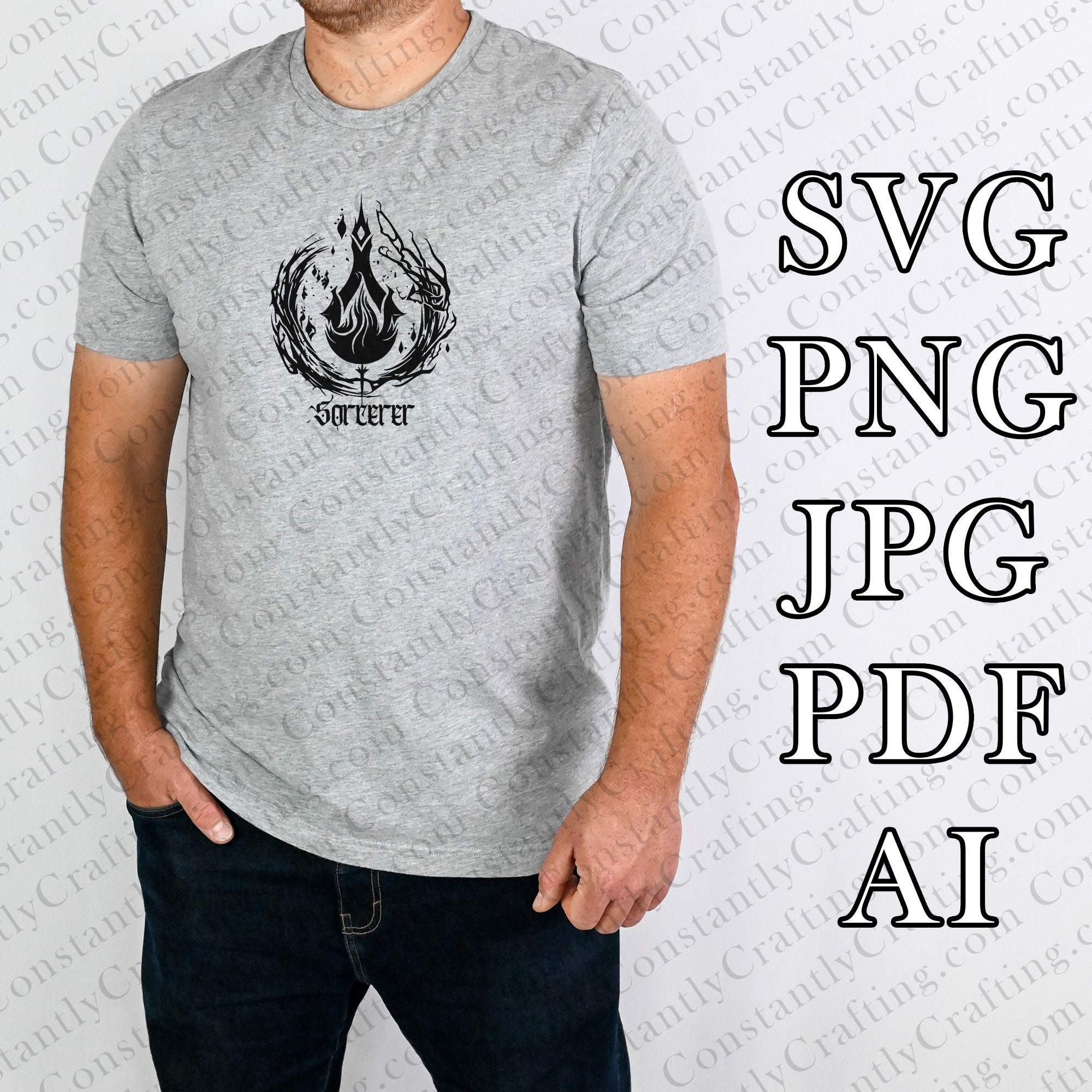 Sorcerer Emblem SVG, D&D, Fantasy, Cut File Cricut, Decal, Laser ...