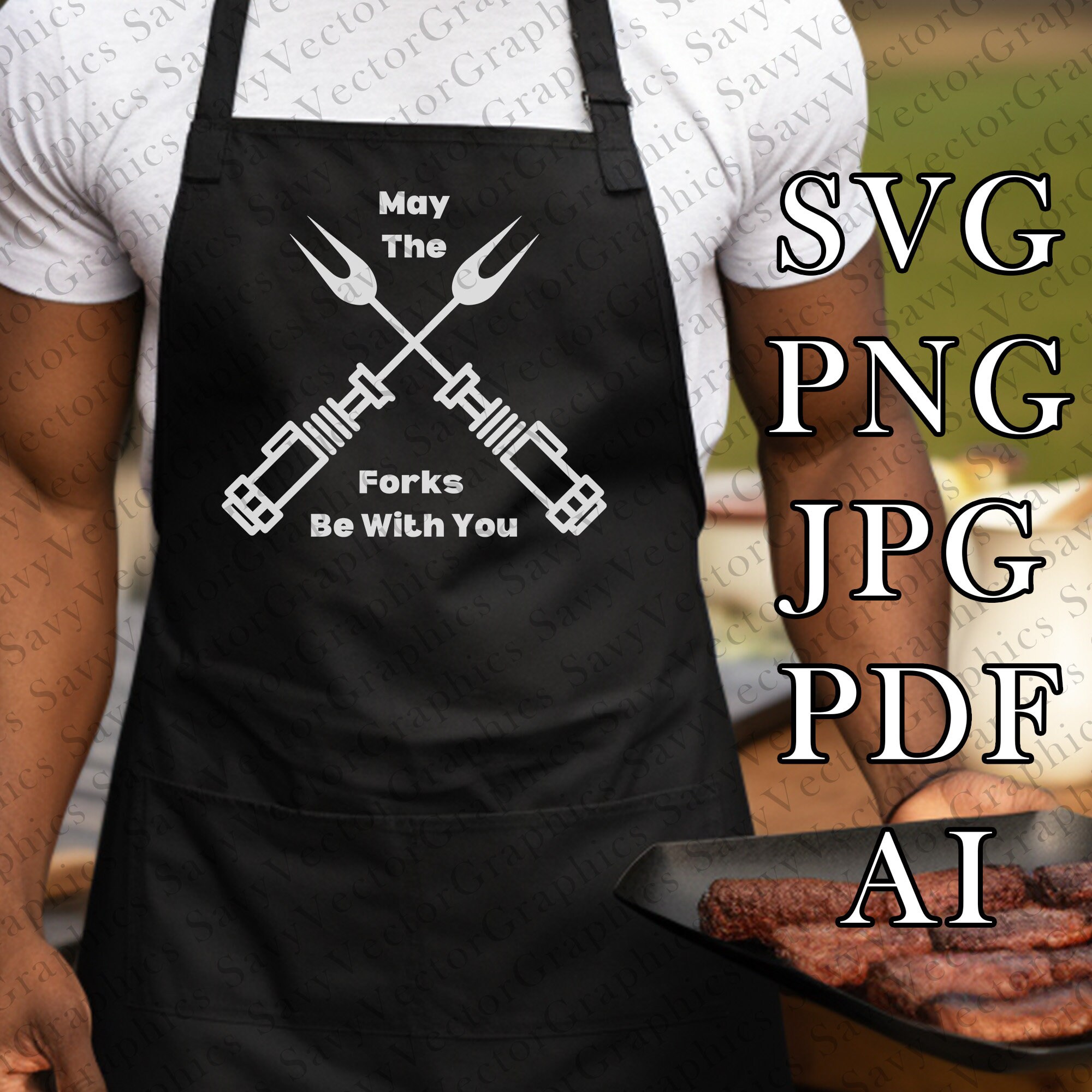 May the Fork Be With You SVG File for Apron Picture - Etsy