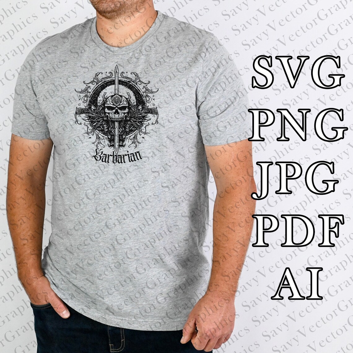 Barbarian Emblem SVG, D&D, Fantasy, Cut File Cricut, Xtool, Laser ...