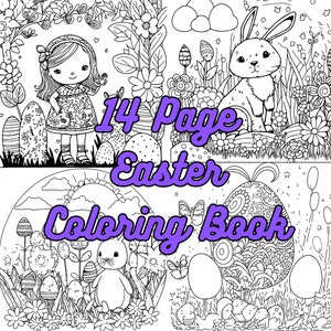 Easter Coloring Book, Easter Coloring Book PDF, Easter Bunny Coloring ...