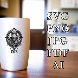 Detailed Cleric, SVG, D&D, Fantasy , Cut File Cricut, Xtool, Laser ...
