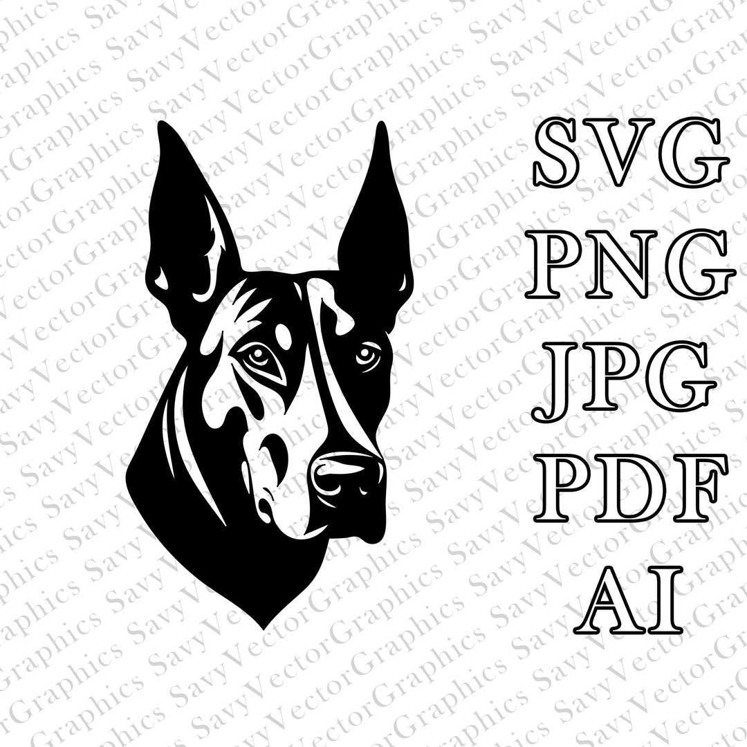 Doberman SVG, Doberman, Dog, Cut File Cricut, Xtool, Laser, File for ...