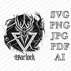 Warlock Emblem SVG, D&D, Fantasy, Cut File Cricut, Xtool, Laser ...