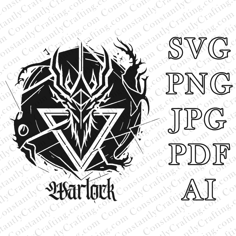 Warlock Emblem SVG D&D Fantasy Cut File Cricut Xtool - Etsy