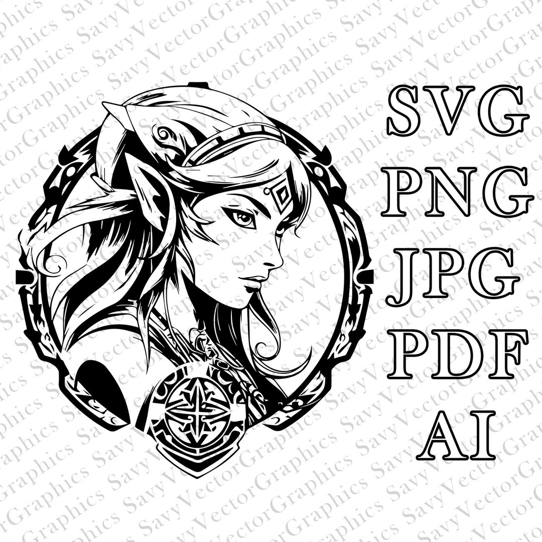 Zelda Princess SVG, Zelda SVG, Tears of the Kingdom, Cut File Cricut ...