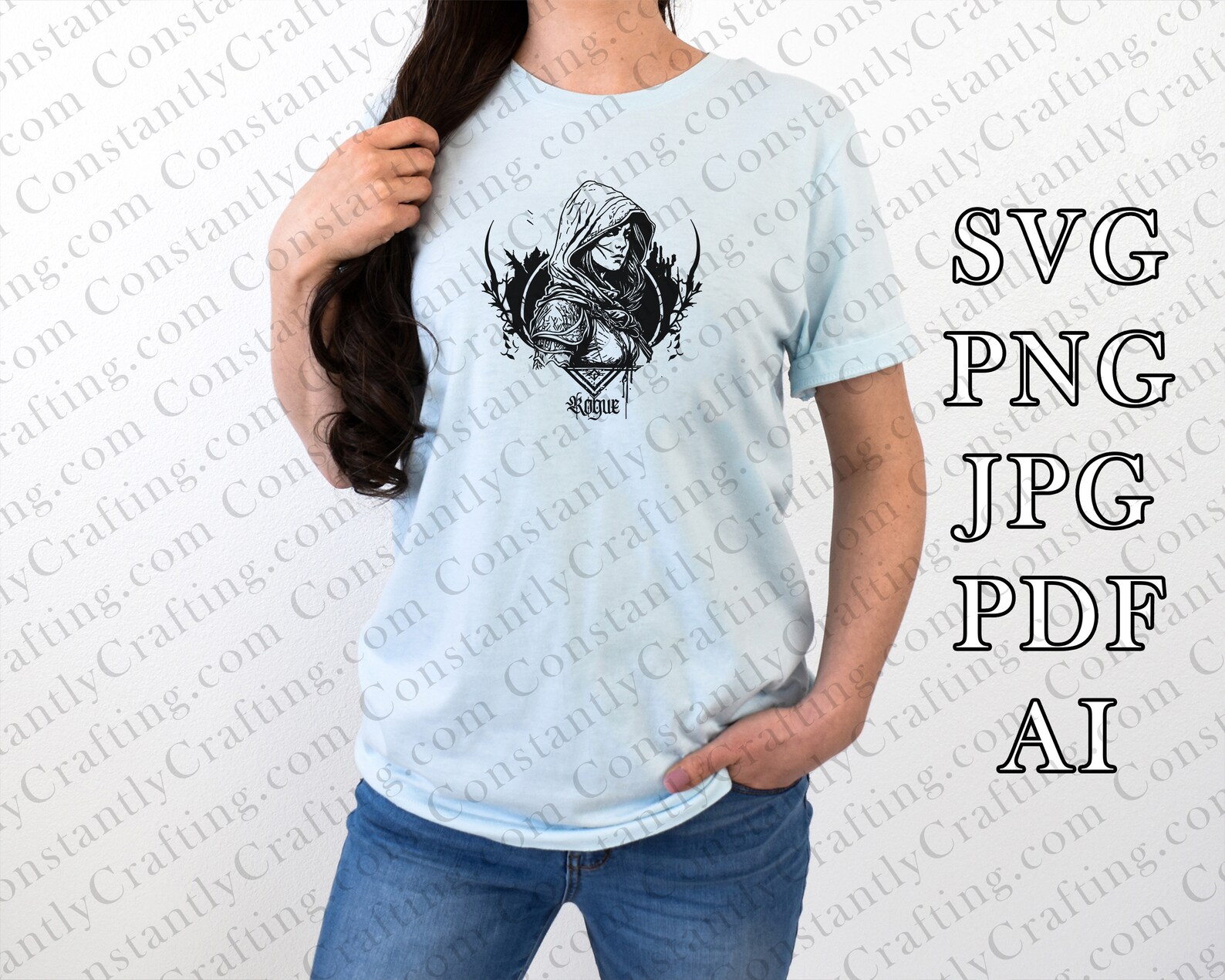 Rogue Rogue Female SVG D&D Fantasy Cut File Cricut - Etsy