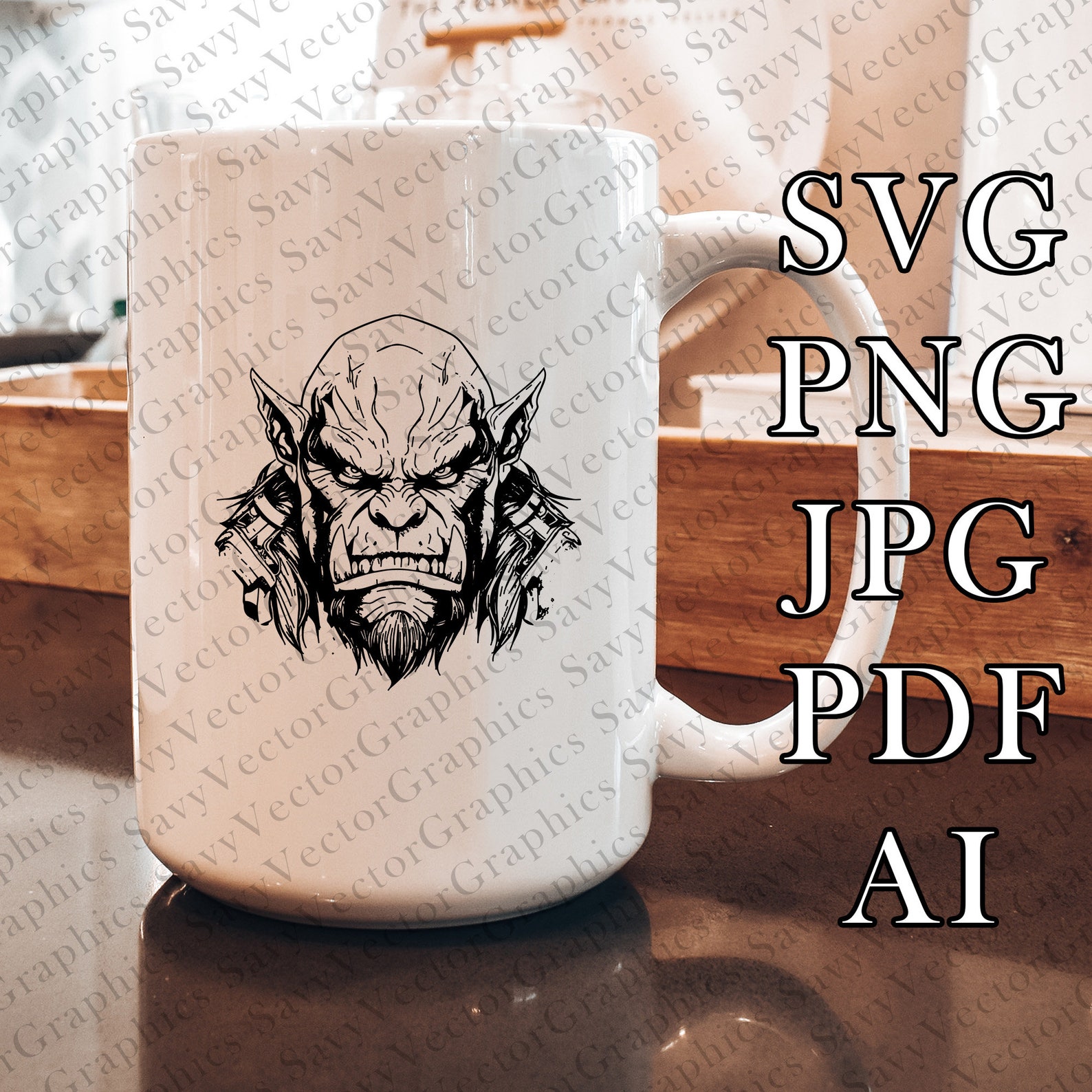 Orgrim SVG World of Warcraft SVG Orc SVG Cut File Cricut - Etsy