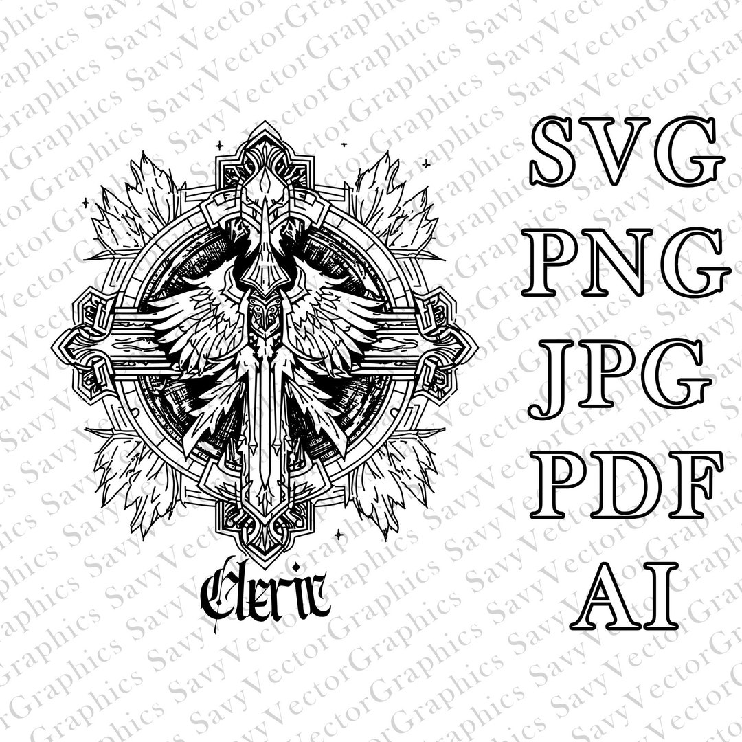 Cleric Emblem SVG, Welded SCV, D&D, Fantasy, Cricut, Xtool, Laser ...