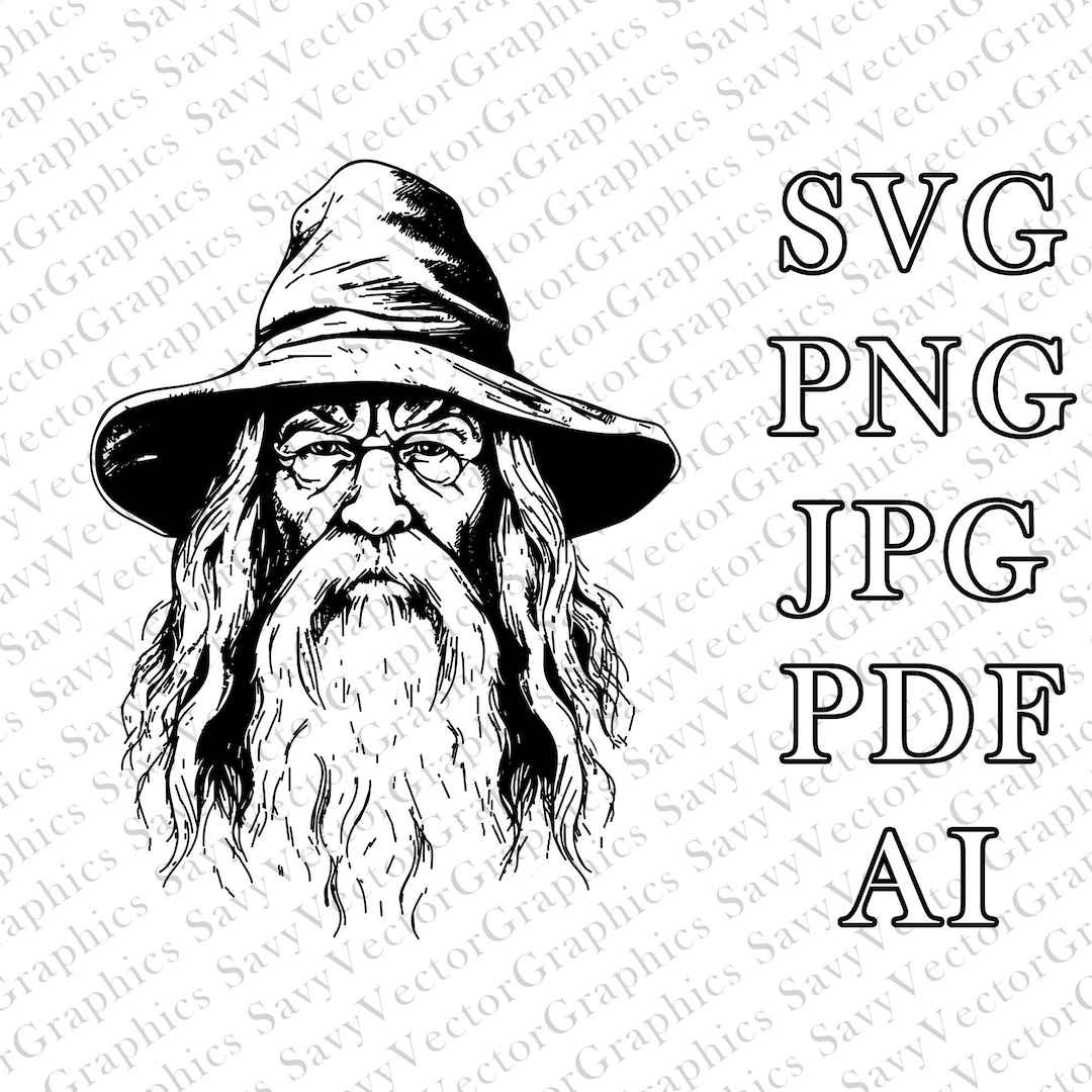 Gandalf SVG, Lord of the Rings, Wizard SVG, Golum Game SVG, Cut File ...