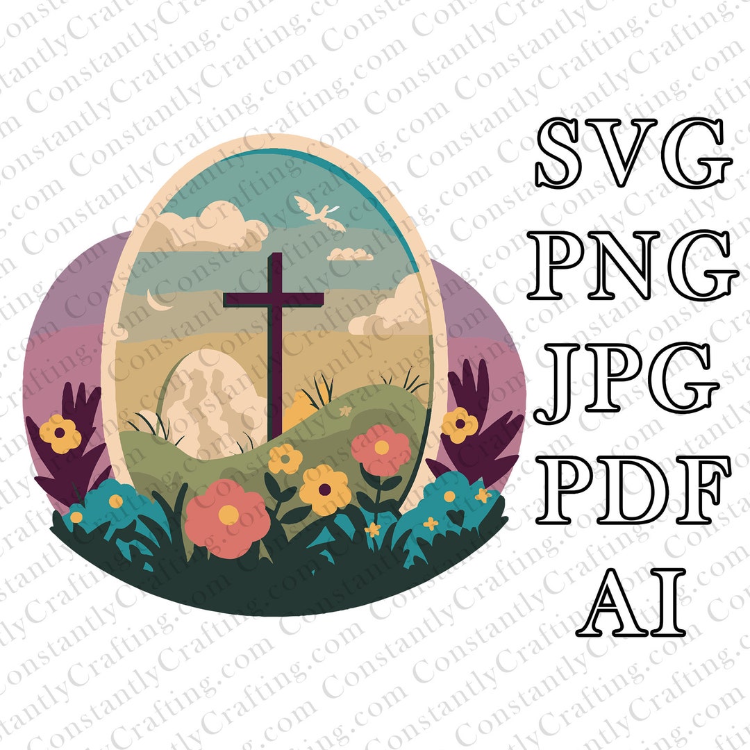 Cute Easter Cross Eggs, Easter Cross Svg, Easter Svg, Easter Shirt Svg ...