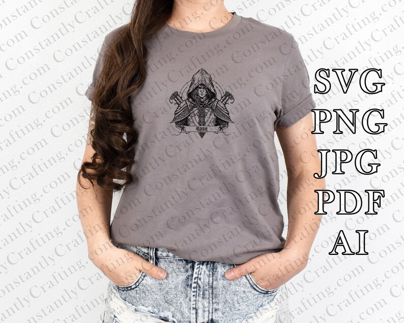 Rogue Rogue SVG D&D Fantasy Cut File Cricut Xtool - Etsy