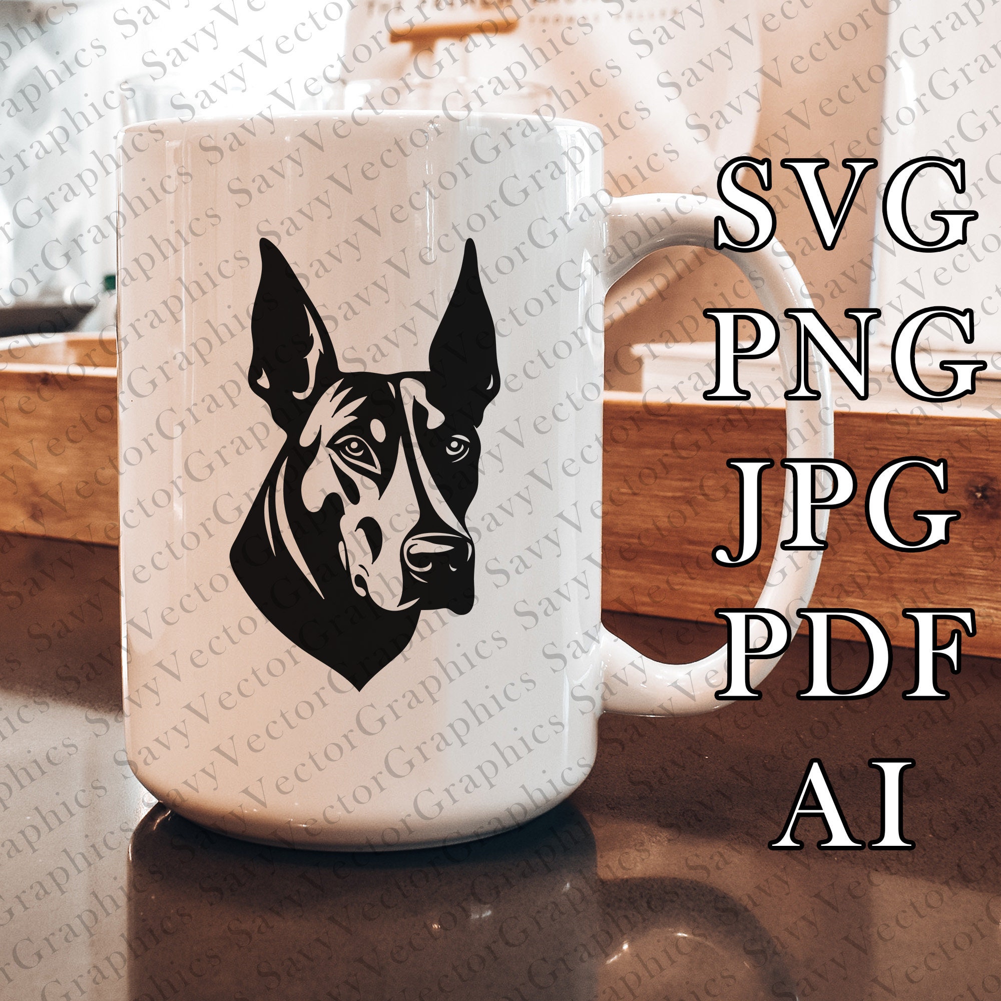 Doberman SVG Doberman Dog Cut File Cricut Xtool Laser - Etsy