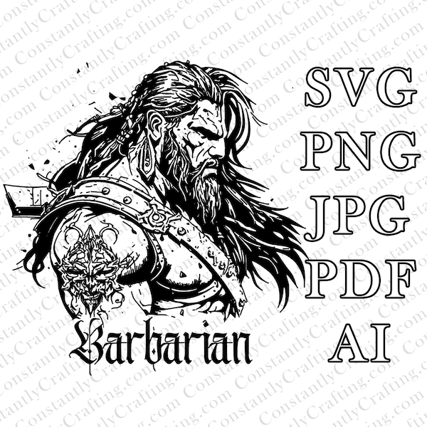 Barbarian Svg - Etsy
