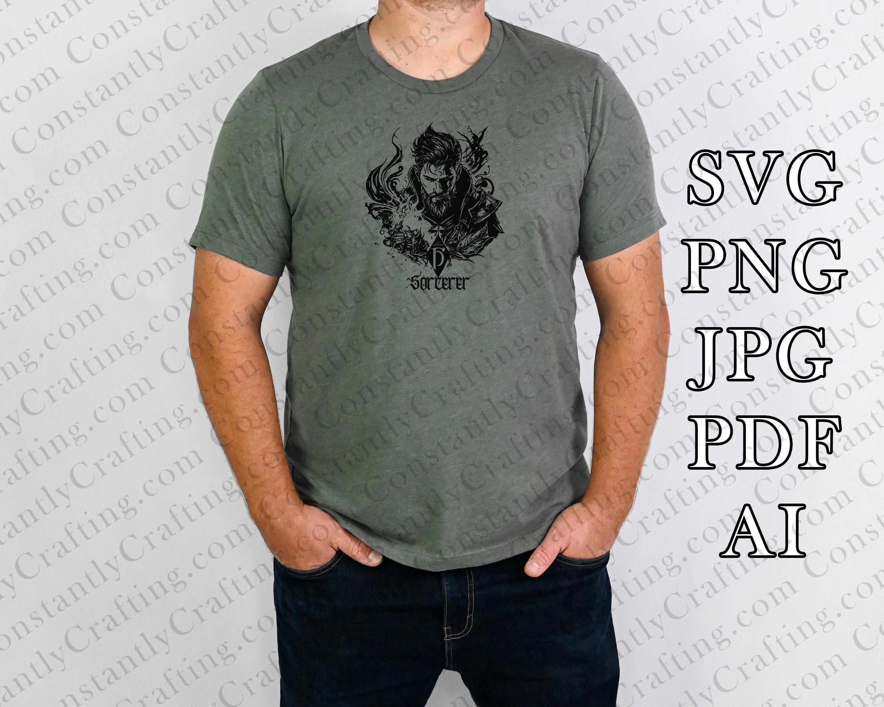 Sorcerer Sorcerer SVG SVG D&D Fantasy Cut File Cricut - Etsy