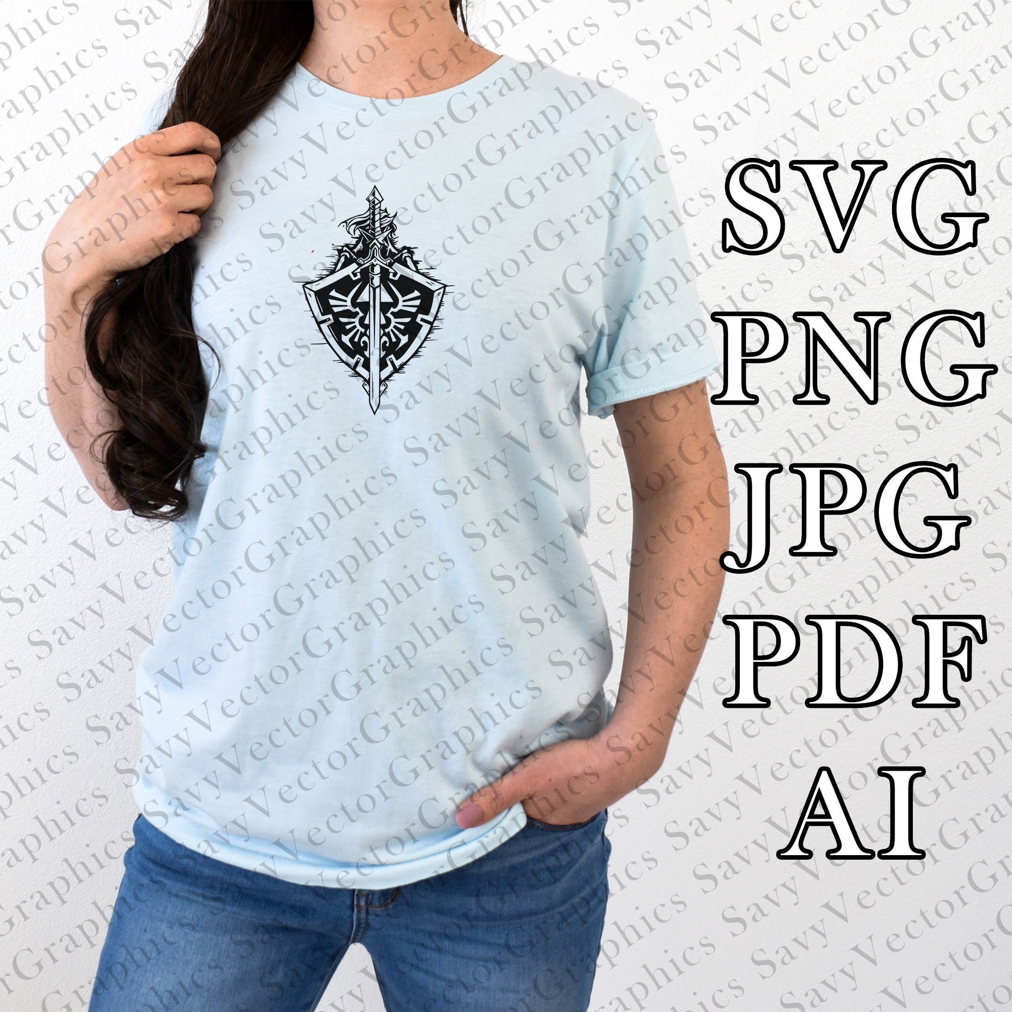 Zelda Sword and Shield SVG, Master Sword SVG, Link, Tears of the ...