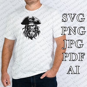 Blackbeard, Blackbeard the Pirate, Blackbeard Vector Graphic, Pirate ...