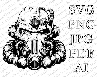 Fallout Helmet SVG, Fallout Shelter SVG, Fallout Sublimation, Cut File ...