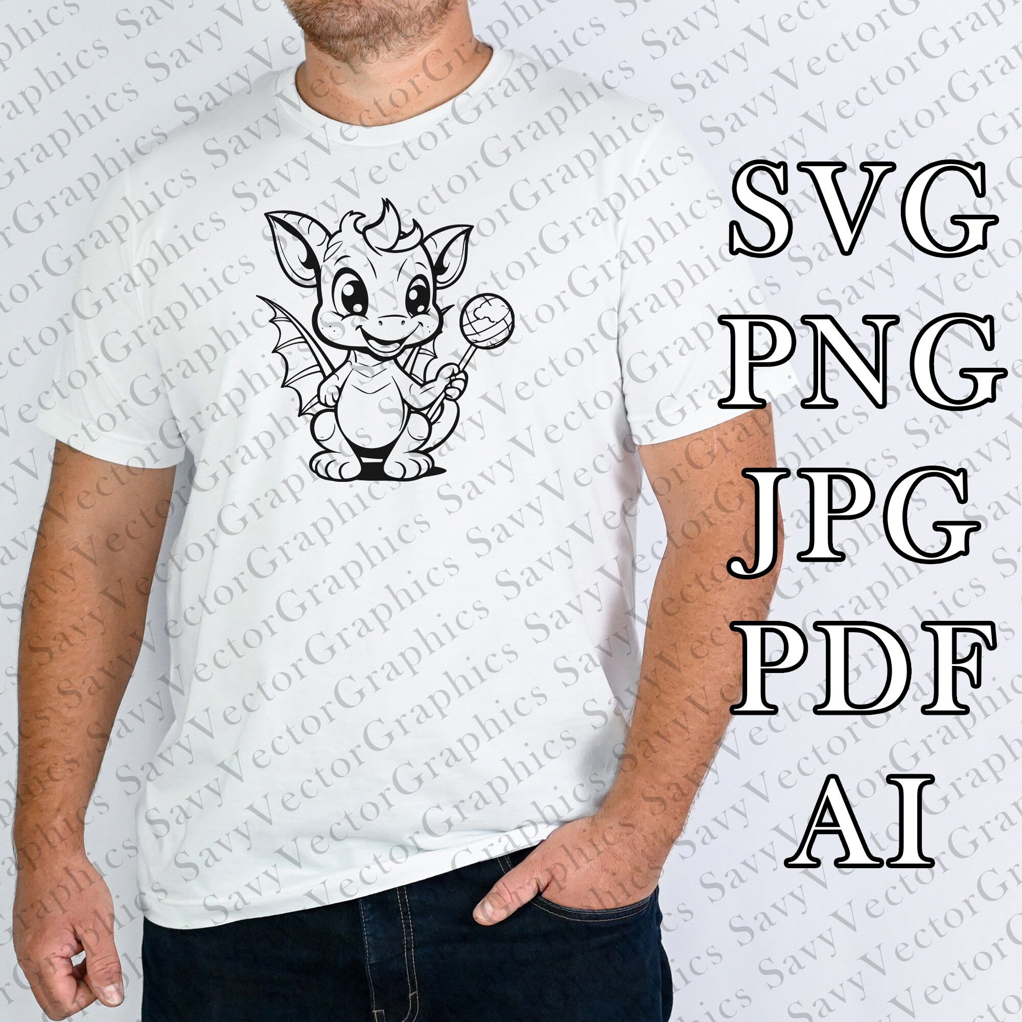 Food Dragon Lollipop SVG Cute Dragon SVG Fantasy Cut File - Etsy