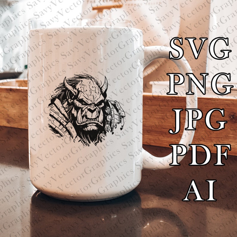 Thrall SVG, World of Warcraft SVG, Orc SVG, Cut File Cricut, File for ...