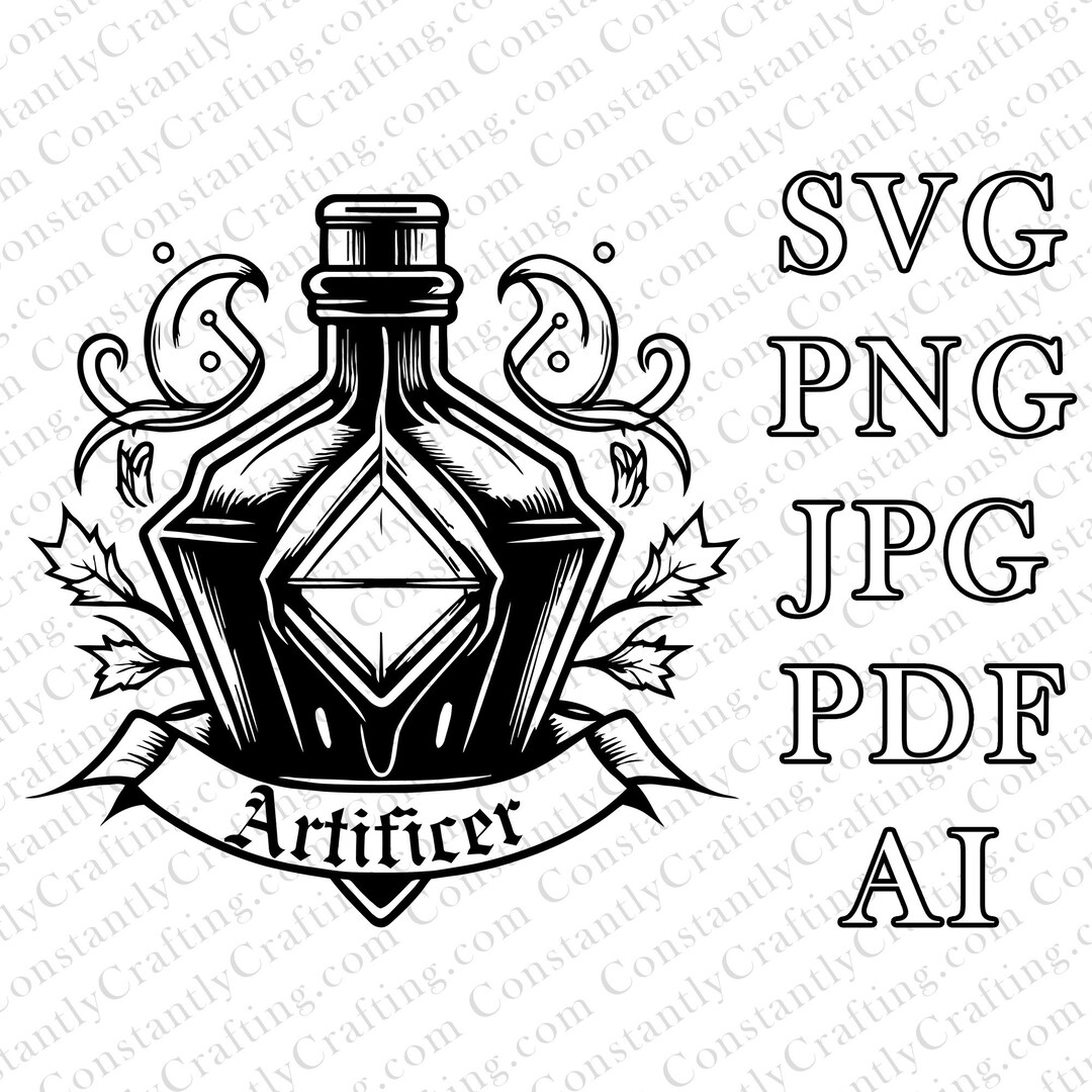 Artificer Emblem SVG, D&D, Fantasy, Cut File Cricut, Xtool, Laser ...
