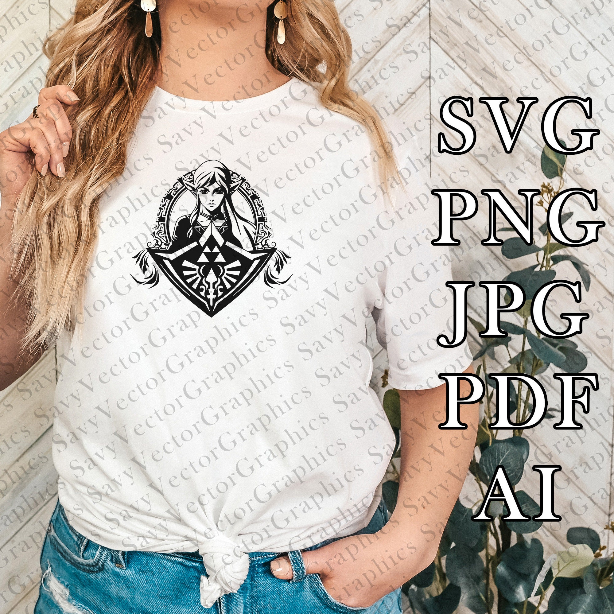 Zelda Princess SVG Zelda SVG Zelda Shield Tears of the - Etsy