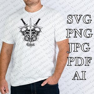 Rogue Emblem SVG, D&D, Fantasy, Cut File Cricut, Xtool, Laser, Dungeons ...