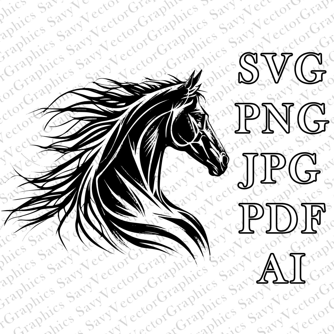 Horse, Horse Head, Horse SVG, Svg, Gallop, Cut File Cricut, Xtool ...