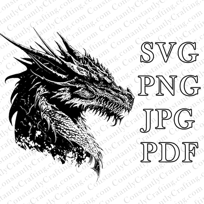 Dragon Head SVG Dragon SVG D&D Fantasy Cut File Cricut - Etsy