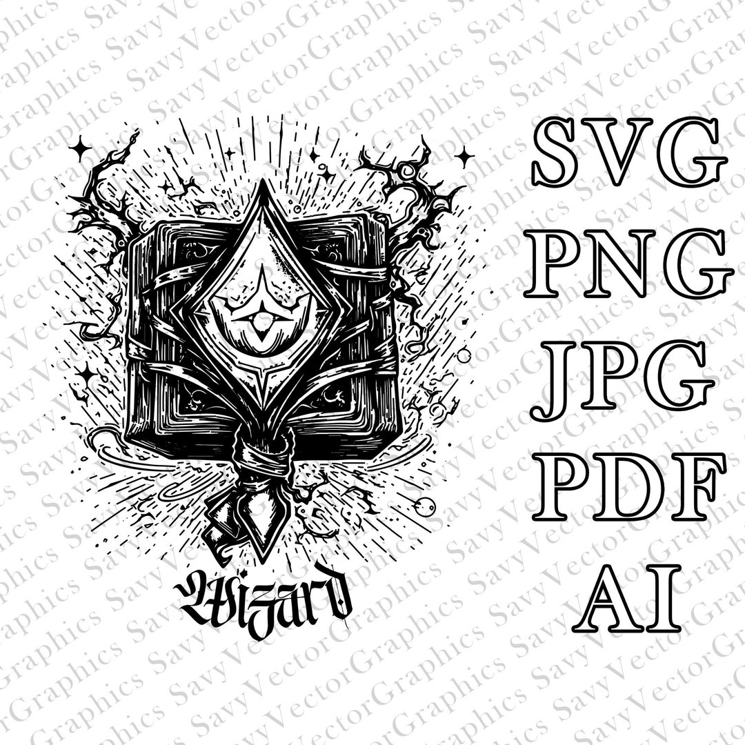 Wizard Emblem SVG, D&D, Fantasy, Cut File Cricut, Xtool, Laser ...
