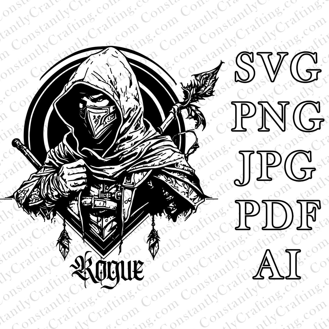 Rogue Male, Rogue SVG, SVG, D&D, Fantasy, Cut File Cricut, Xtool, Laser ...