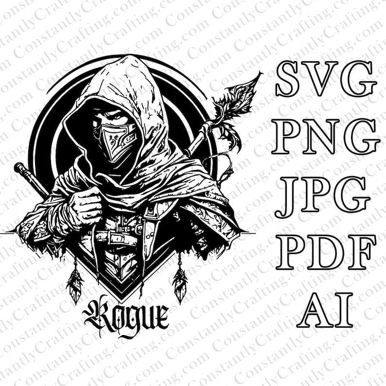 Rogue Male Rogue SVG SVG D&D Fantasy Cut File Cricut - Etsy