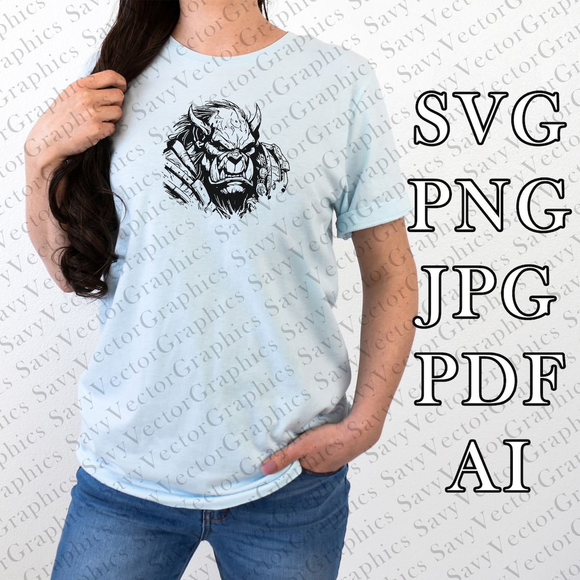 Thrall SVG, World of Warcraft SVG, Orc SVG, Cut File Cricut, File for ...