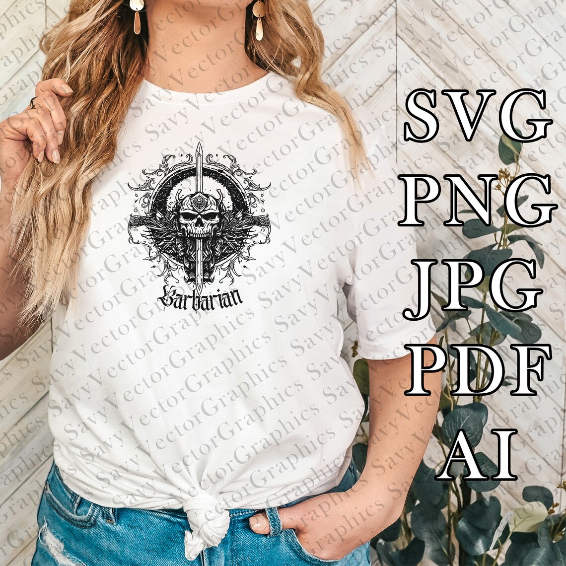 Barbarian Emblem SVG, D&D, Fantasy, Cut File Cricut, Xtool, Laser ...
