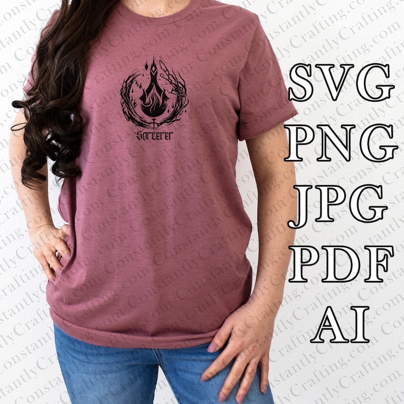 Sorcerer Emblem SVG D&D Fantasy Cut File Cricut Decal - Etsy