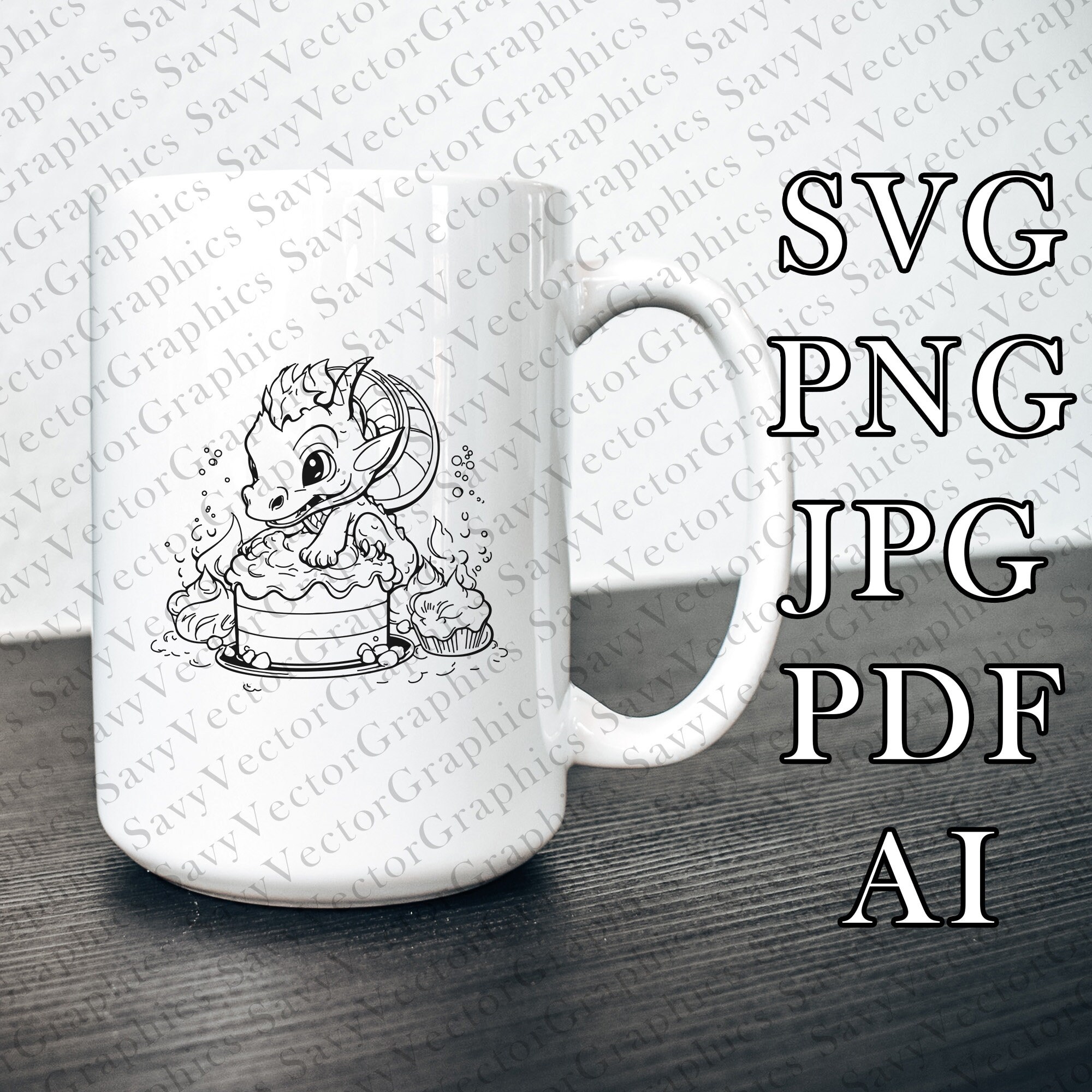 Food Dragon Cake SVG, Cute Dragon SVG, Fantasy, Cut File Cricut, Xtool ...