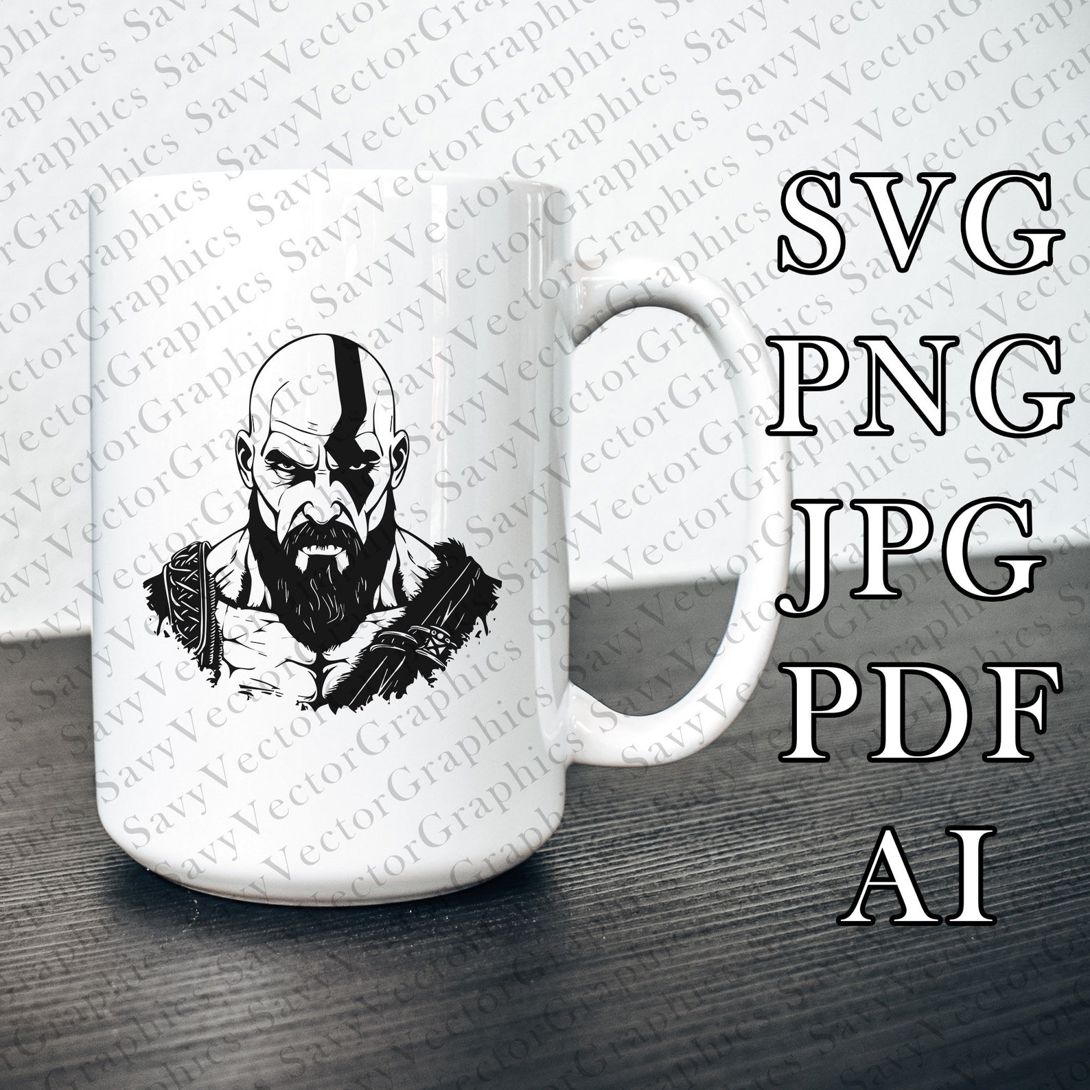 Kratos Vector Kratos SVG God of War SVG Cut File Cricut - Etsy UK