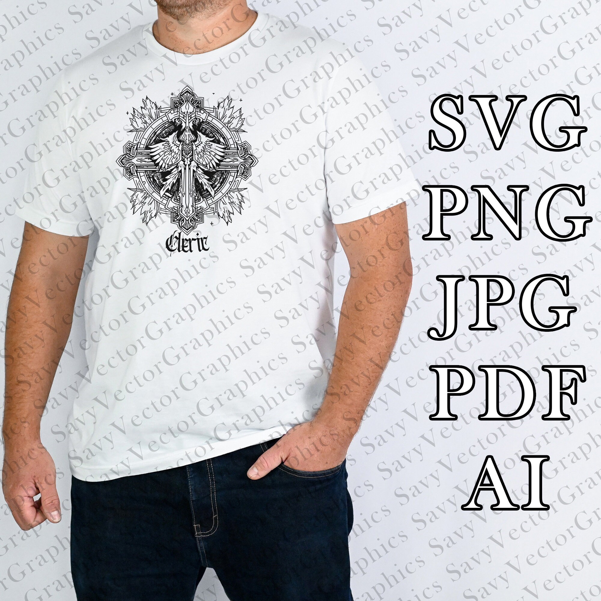 Cleric Emblem SVG D&D Fantasy Cut File Cricut Xtool - Etsy