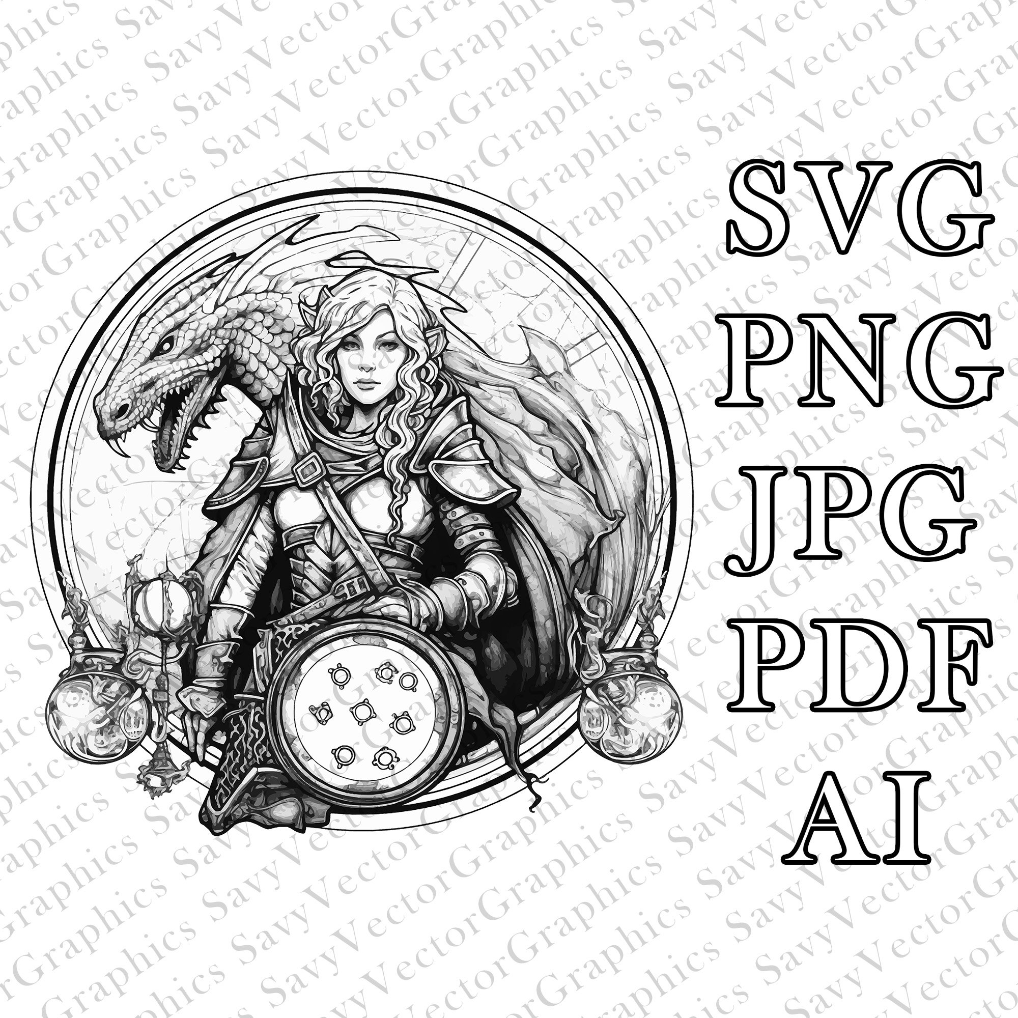 Mother of Dragons Grayscale SVG Dragon SVG D&D Fantasy Cut - Etsy