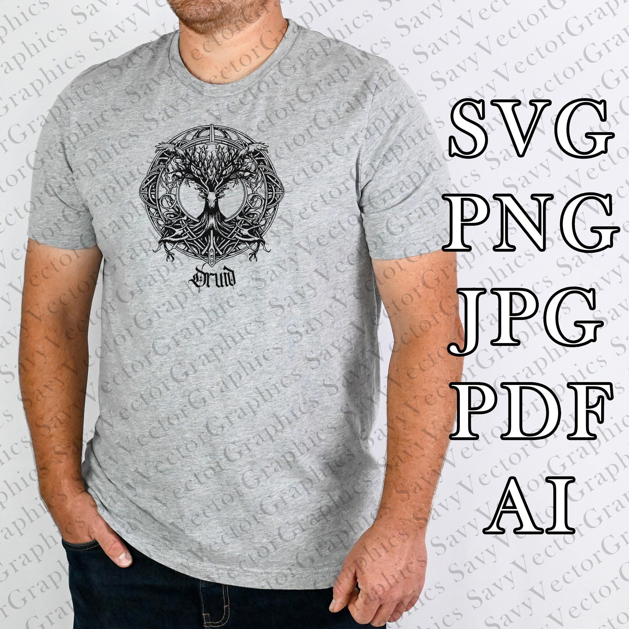 Druid Emblem SVG D&D Fantasy Cut File Cricut Xtool Laser - Etsy