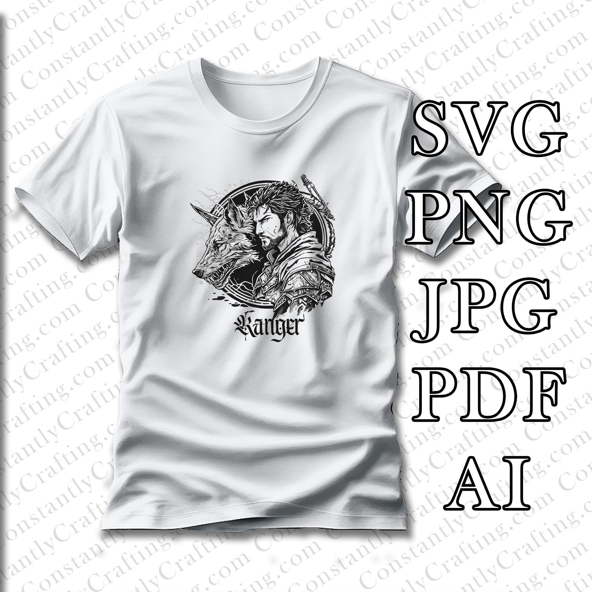 Detailed Ranger Wolf SVG D&D Fantasy Cut File Cricut - Etsy