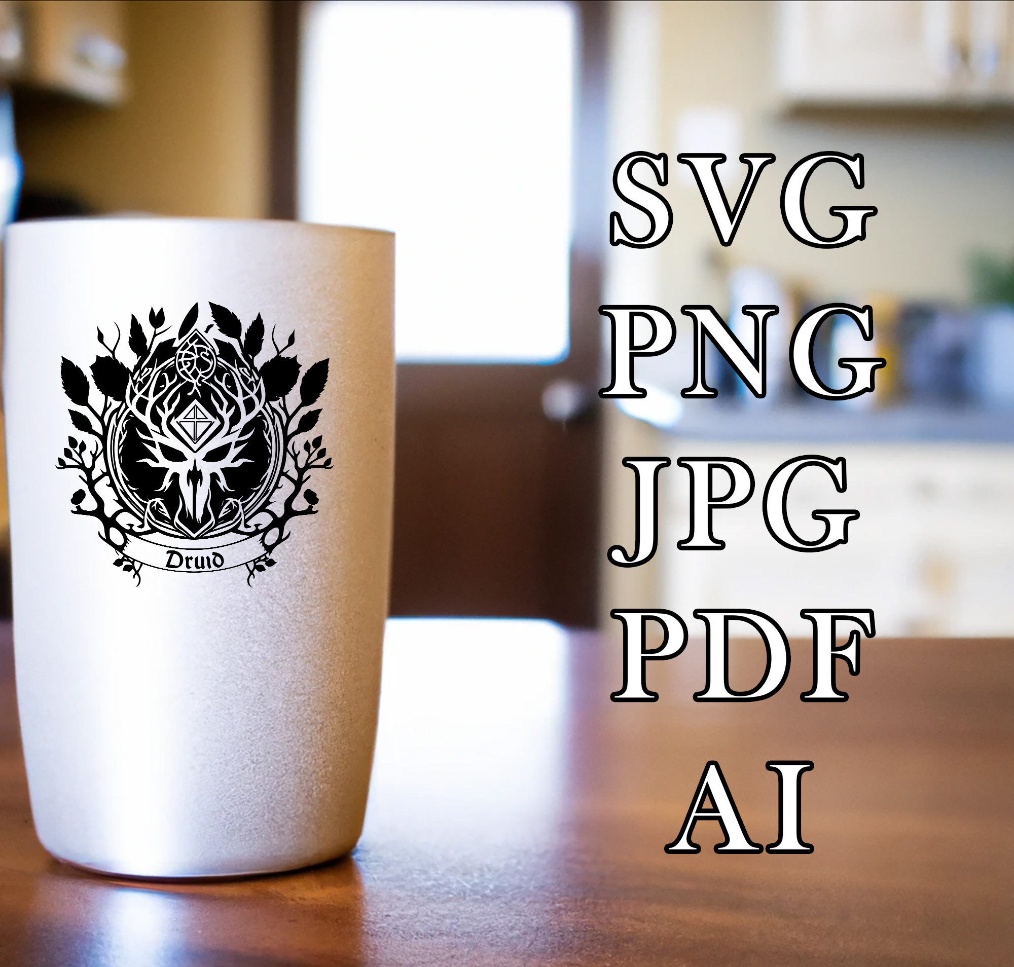 Druid Emblem SVG D&D Fantasy Cut File Cricut Xtool Laser - Etsy